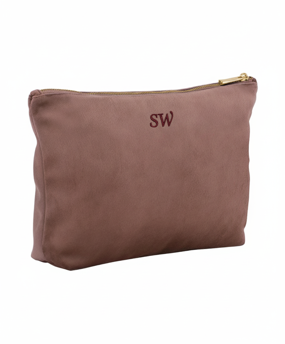 Personalised Velvet Washbag - Large | Make It Personal